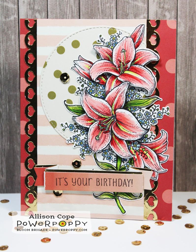 Joyful Lilies Digital Stamp Set - Power Poppy by Marcella Hawley