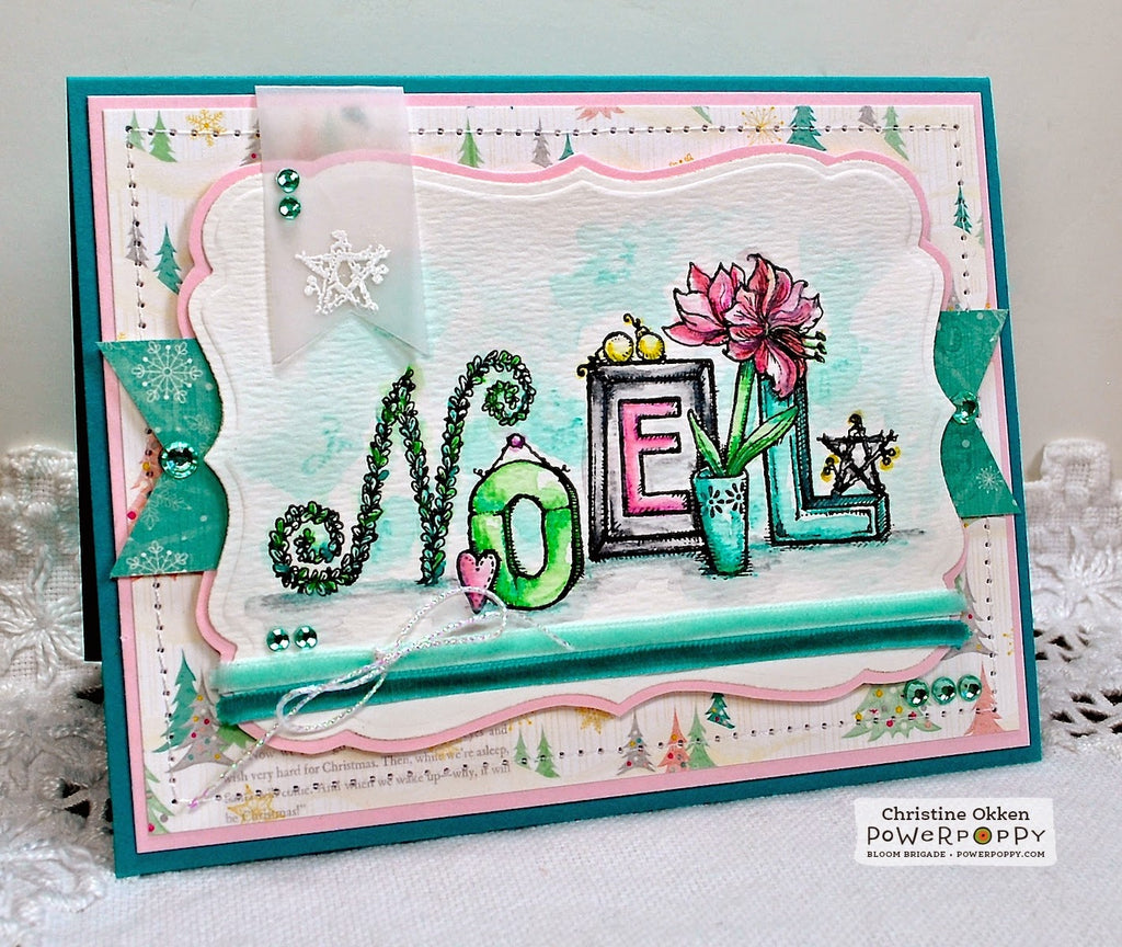 Handlettered Noel Digital Stamp Set - Power Poppy by Marcella Hawley